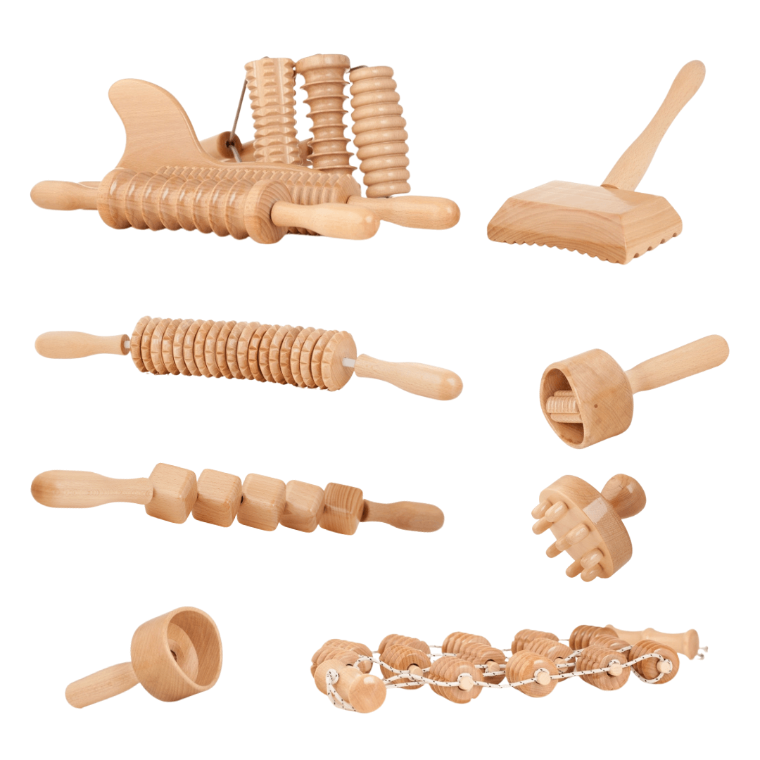 PRO Set for Maderotherapy – Professional Beechwood Tools - Orhideja ...